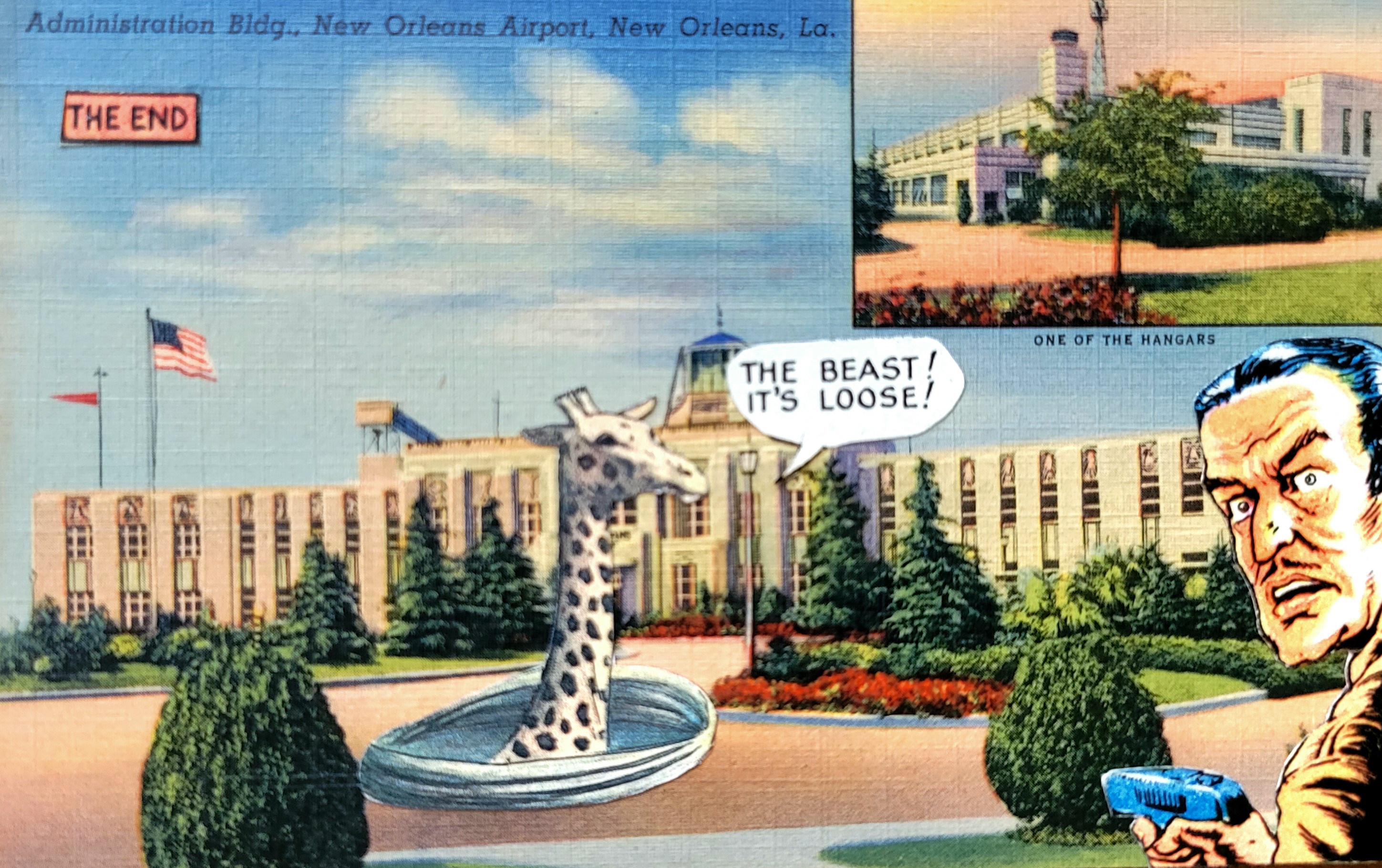 Postcard collage: The beast! It’s loose! | Rogue Embryo