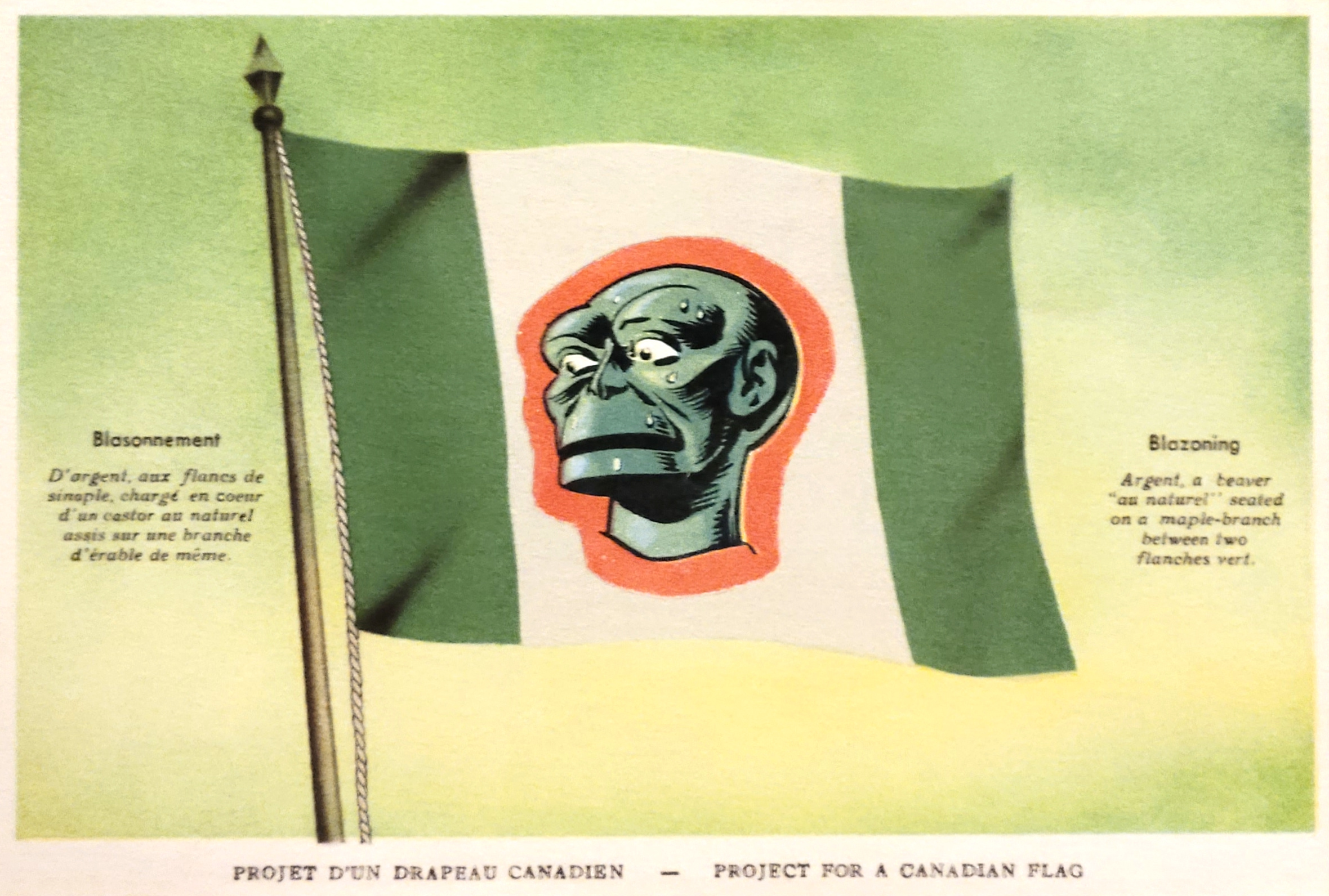 Postcard collage: Project for a Canadian flag | Rogue Embryo